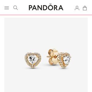 Pandora | Jewelry | Pandora Elevated Heart Stud Earrings | Poshmark